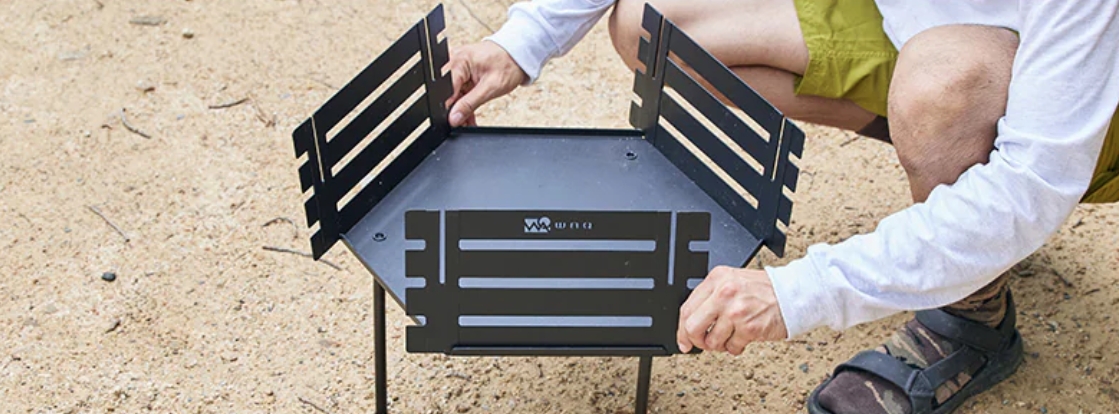 WAQ『YAGURA』アイアン製の組み立て式コンパクト焚き火台が新登場 | PANDA CAMP